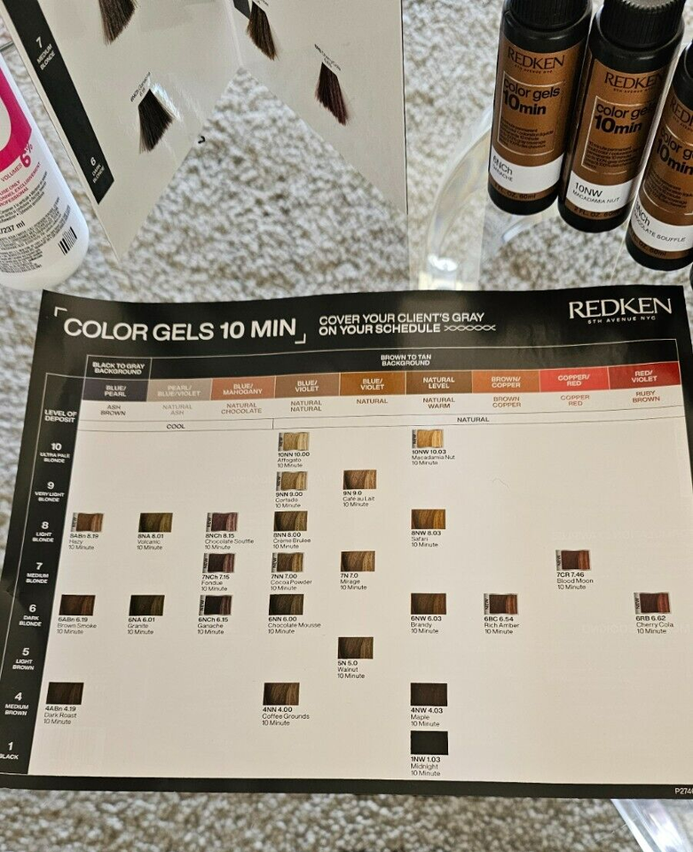Redken Lot Of 4 Color Gels Lacquers 10 Minute Colors & Wall & Swatch ...