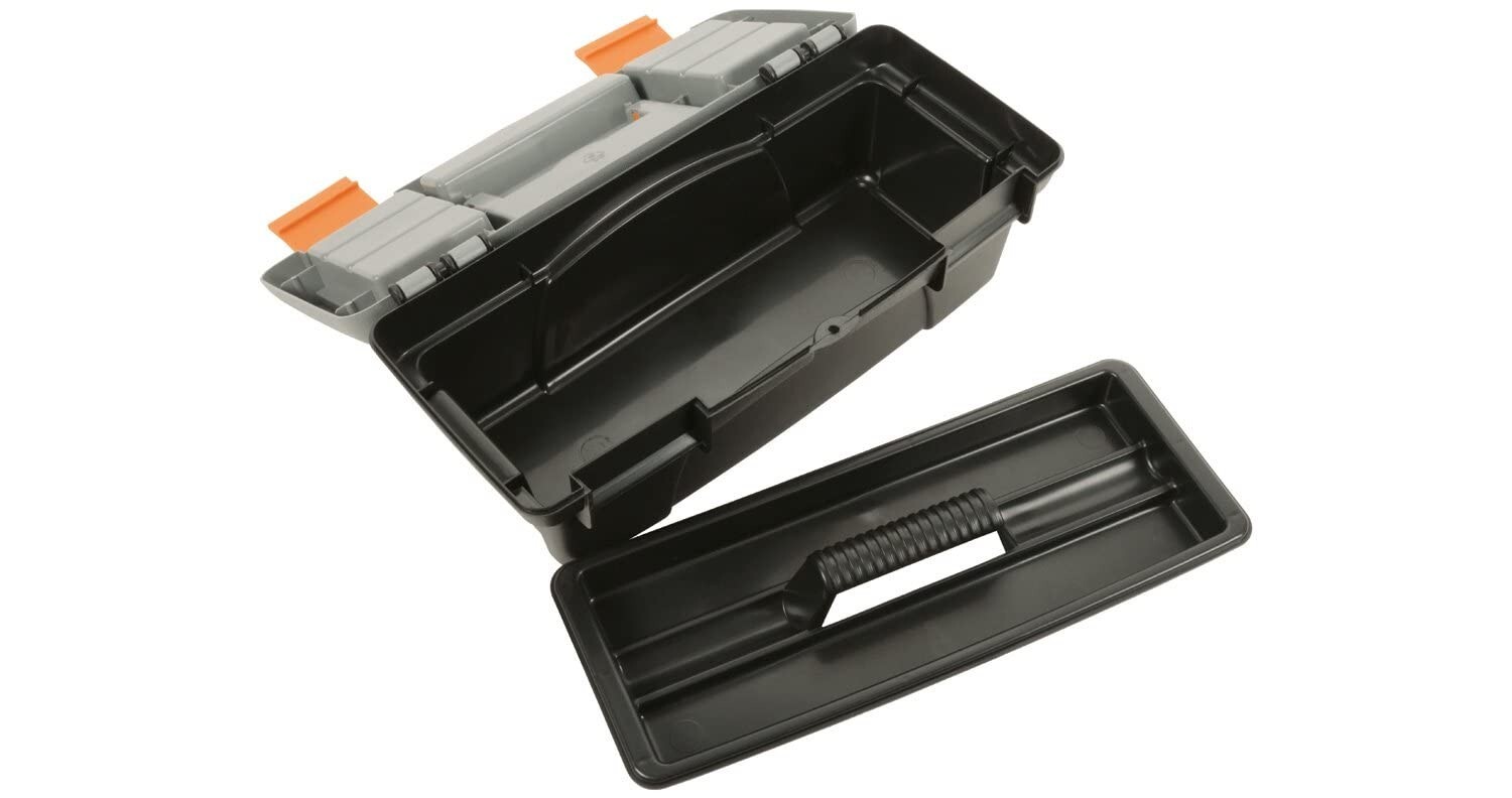 Small Tool Box Hobby Storage Case Box With Removable Tray Carry Handle ...