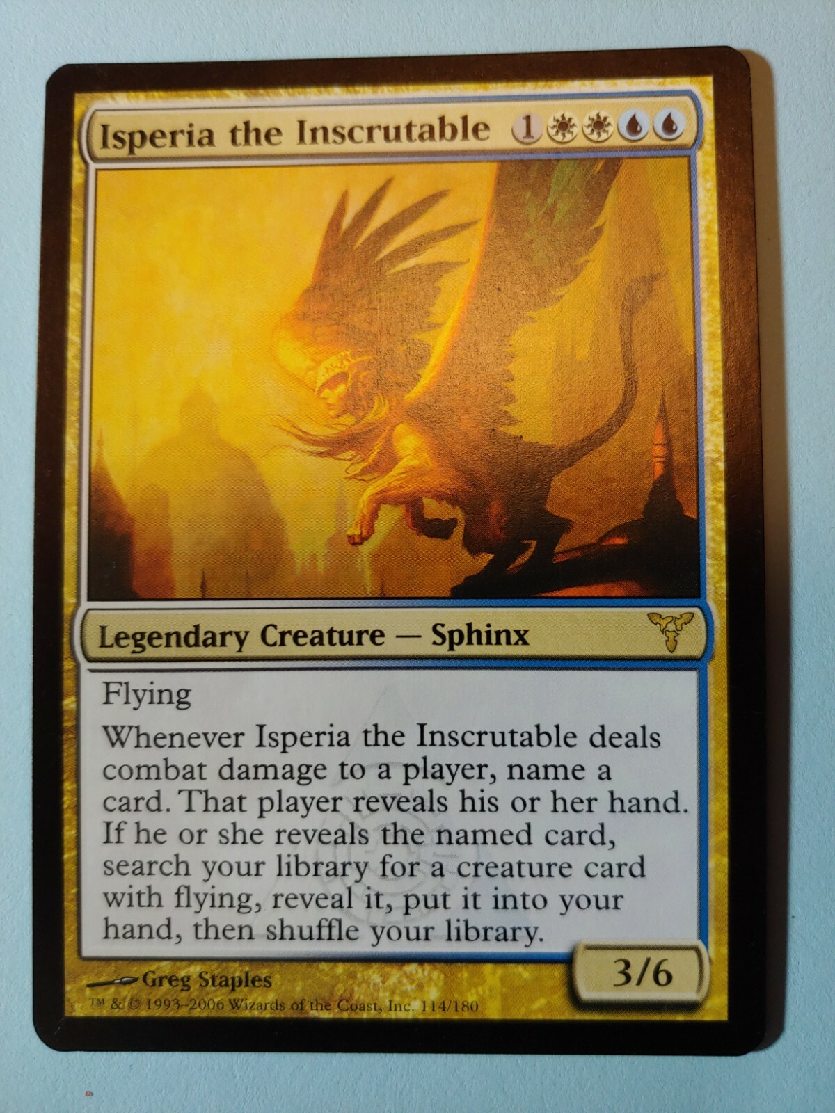 MTG Isperia the Inscrutable Dissension 114/180 Regular Rare for sale ...