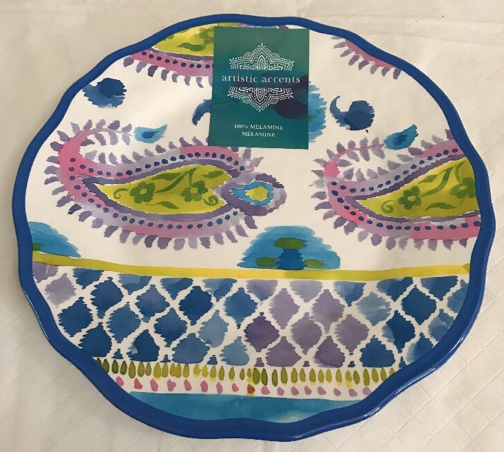 Blue Ikat Plates