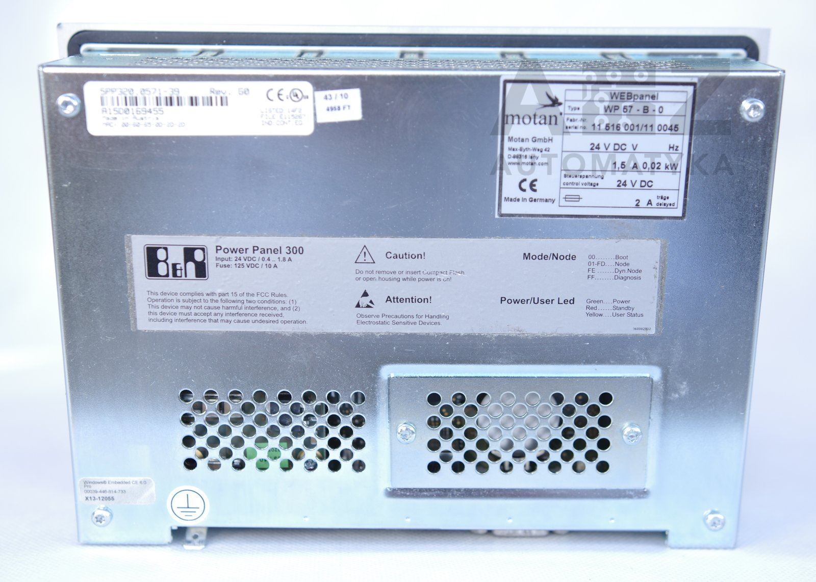 B&R POWER PANEL 300 5PP320.0571-39 5PP320057139 / MOTAN WEBPANEL WP57-B ...