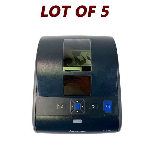 LOT OF 5 Intermec PC43d Direct Thermal Label Printer USB Ethernet No AC ...