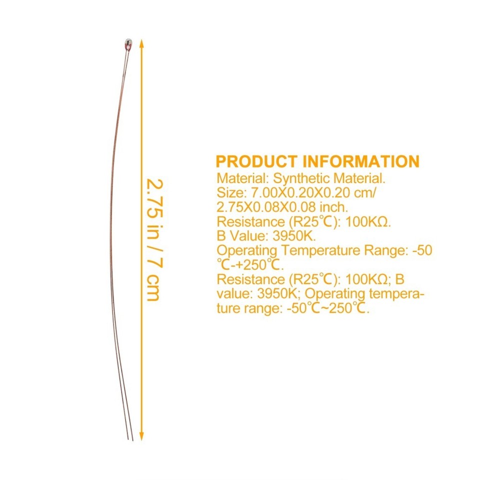 10PCS NTC 3950 100K Thermistors Temp Sensor 3D Printer Parts ...