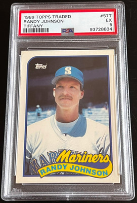 1989 TOPPS TRADED TIFFANY #57T RANDY JOHNSON PSA 5 ROOKIE CENTERED RE ...