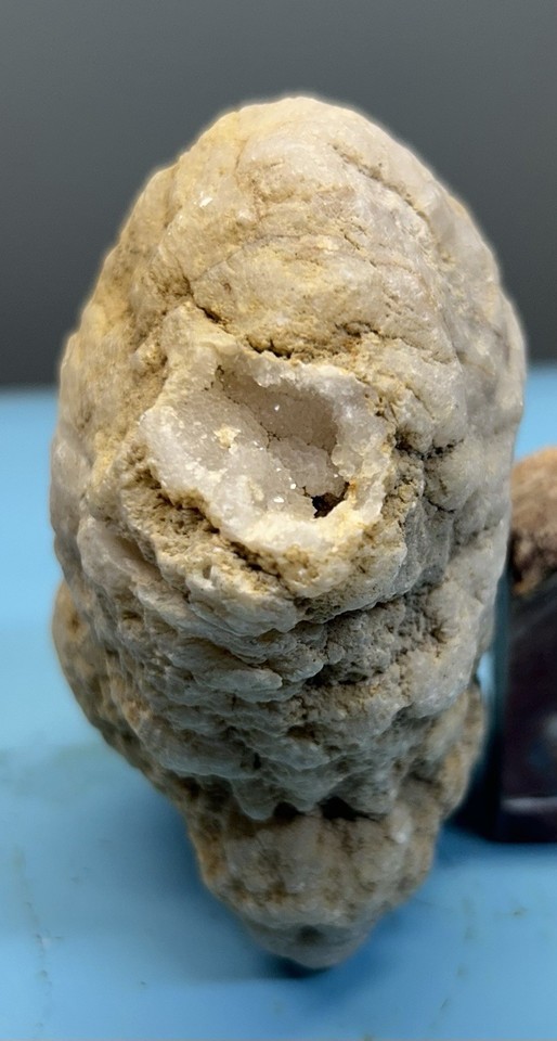 Open INDIANA GEODIZED FOSSIL Quartz Crystals *PRISMATIC* Geode Display ...