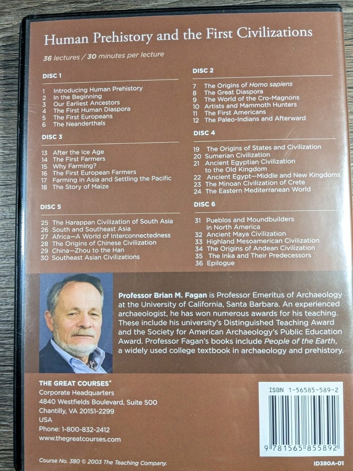 2 Great Courses Human Prehistory First Civilizations & Big History ...