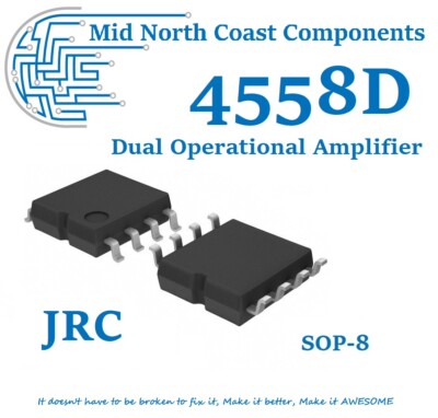 1/2/5/10pc JRC4558D 4558D Dual Operational Amplifier SOP-8 SMD GP OP ...