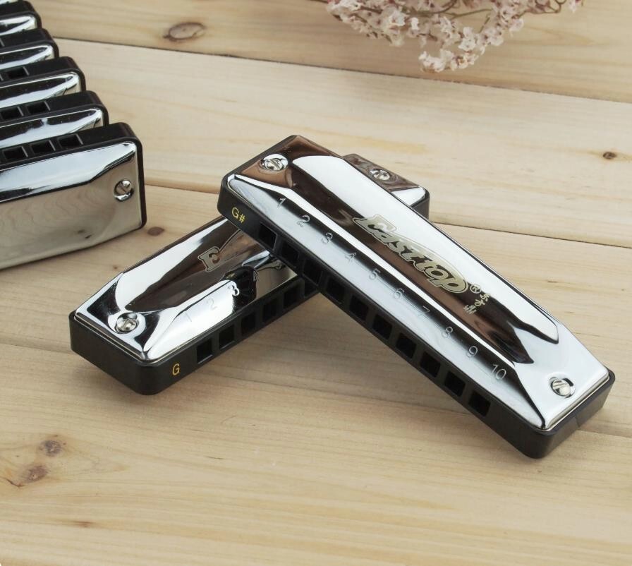 EASTTOP 10Hole Harmonica set 20Tone Diatonic Blues Harmonica Set blues ...