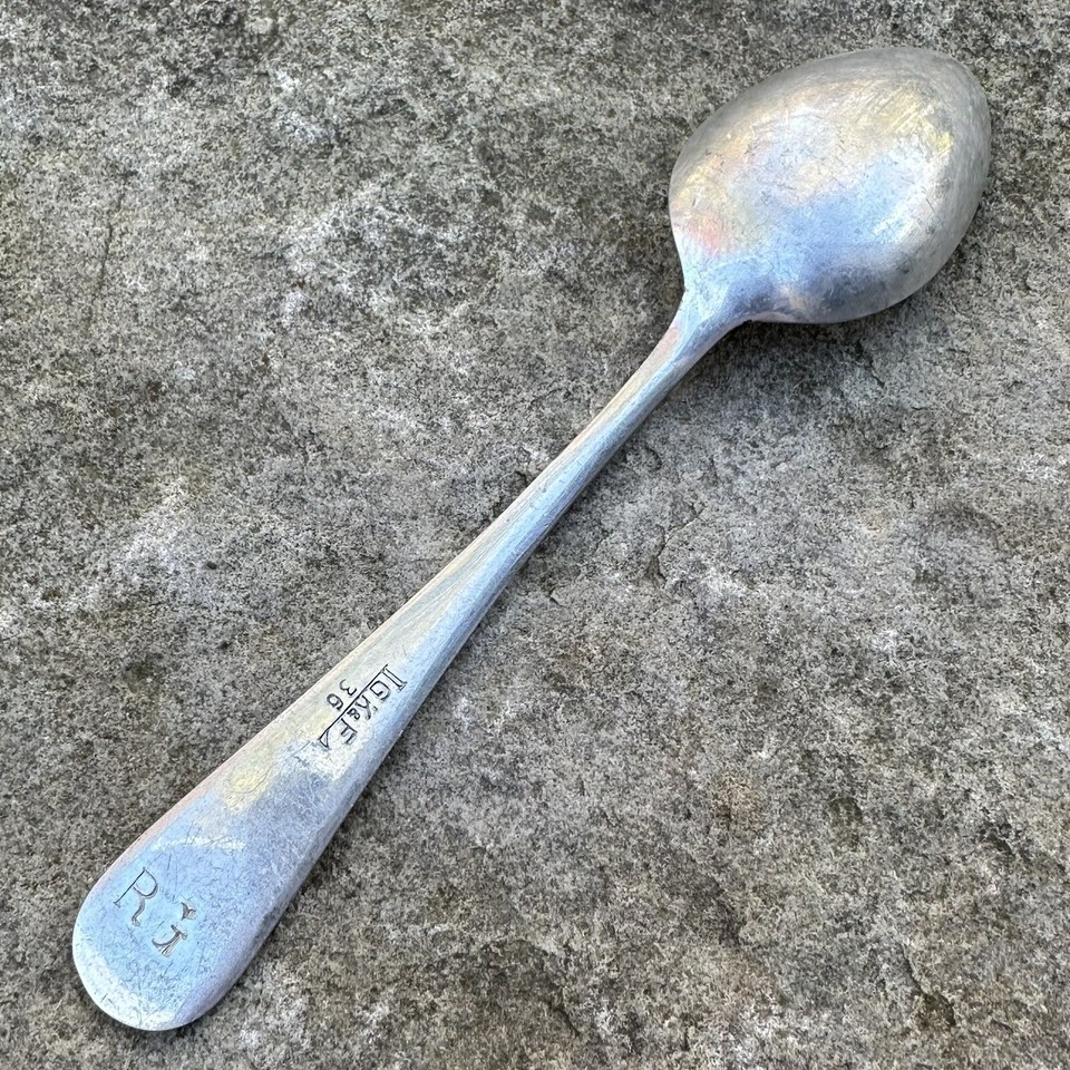 ORIGINAL WWII WW2 German 1936 Dated Small Size Mess Hall Spoon LGK&F RG ...