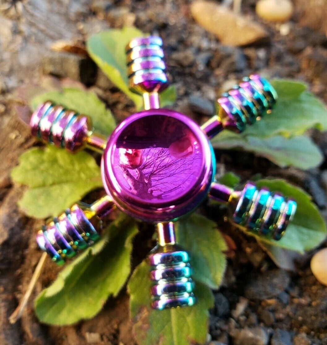 Piston Oil Slick Rainbow Fidget Spinner Toy Boys Girls Kids Adults ADHD ...