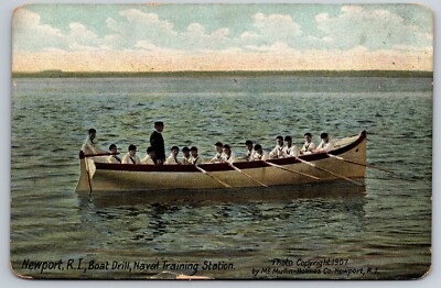 Newport RI Naval Training Station Boat Drill Rowing Oars McMullin ...