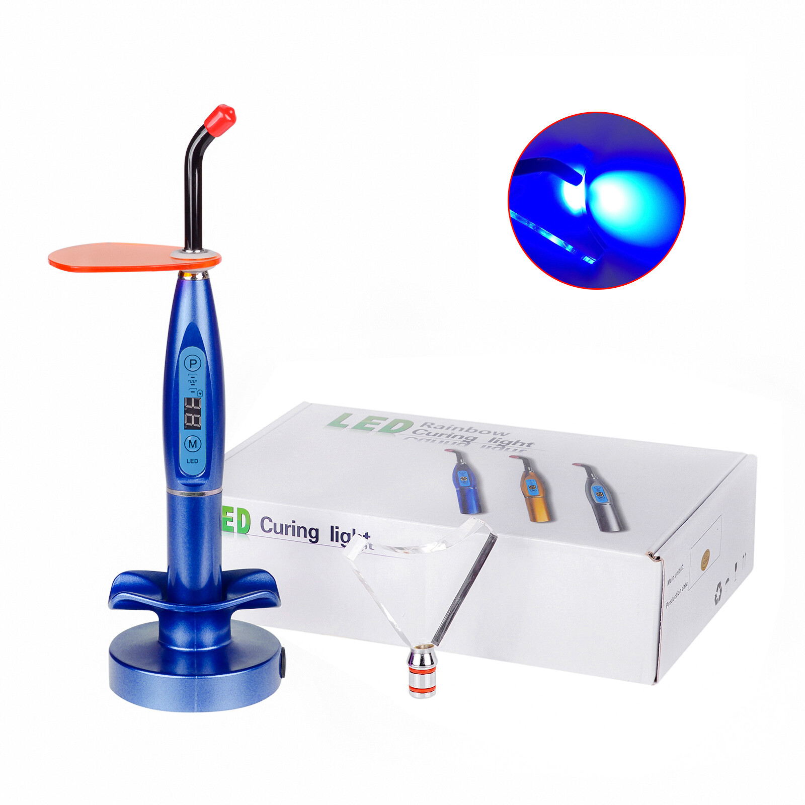Dental 5W LED Curing Light Lamp Wireless Cordless Cure Lamp 1500MW/cm² ...