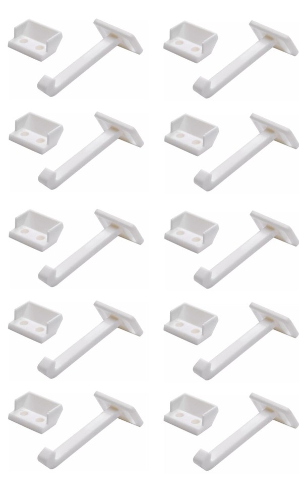 10x Child Proof Safety Catch Cupboard Plastic Door Drawer Lock Latch ...