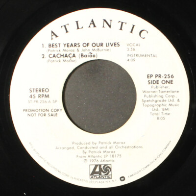 PATRICK MORAZ: dancing now +3 ATLANTIC 7" EP 45 RPM | eBay