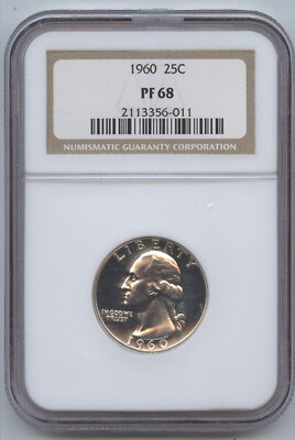 1960 Proof Washington Silver Quarter 25c NGC PF68 | eBay