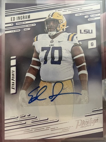 2022 Panini Prestige Xtra Points Auto Ed Ingram Auto RC SP LSU Vikings ...