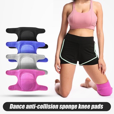 Unisex Sports Sponge Knee Pads Thickening Anti-Collision Yoga Wrestling ...