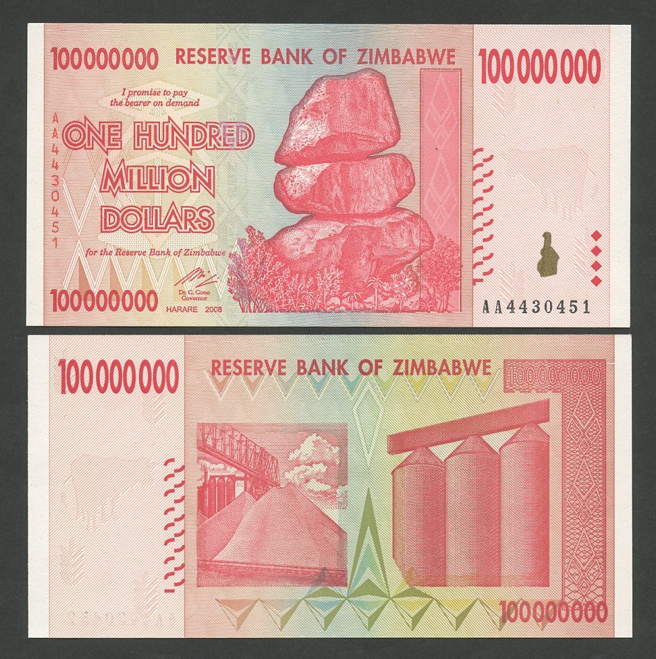 ZIMBABWE $100 trillion billion UNCIRCULATED Banknotes 100% UK TRUSTED ...