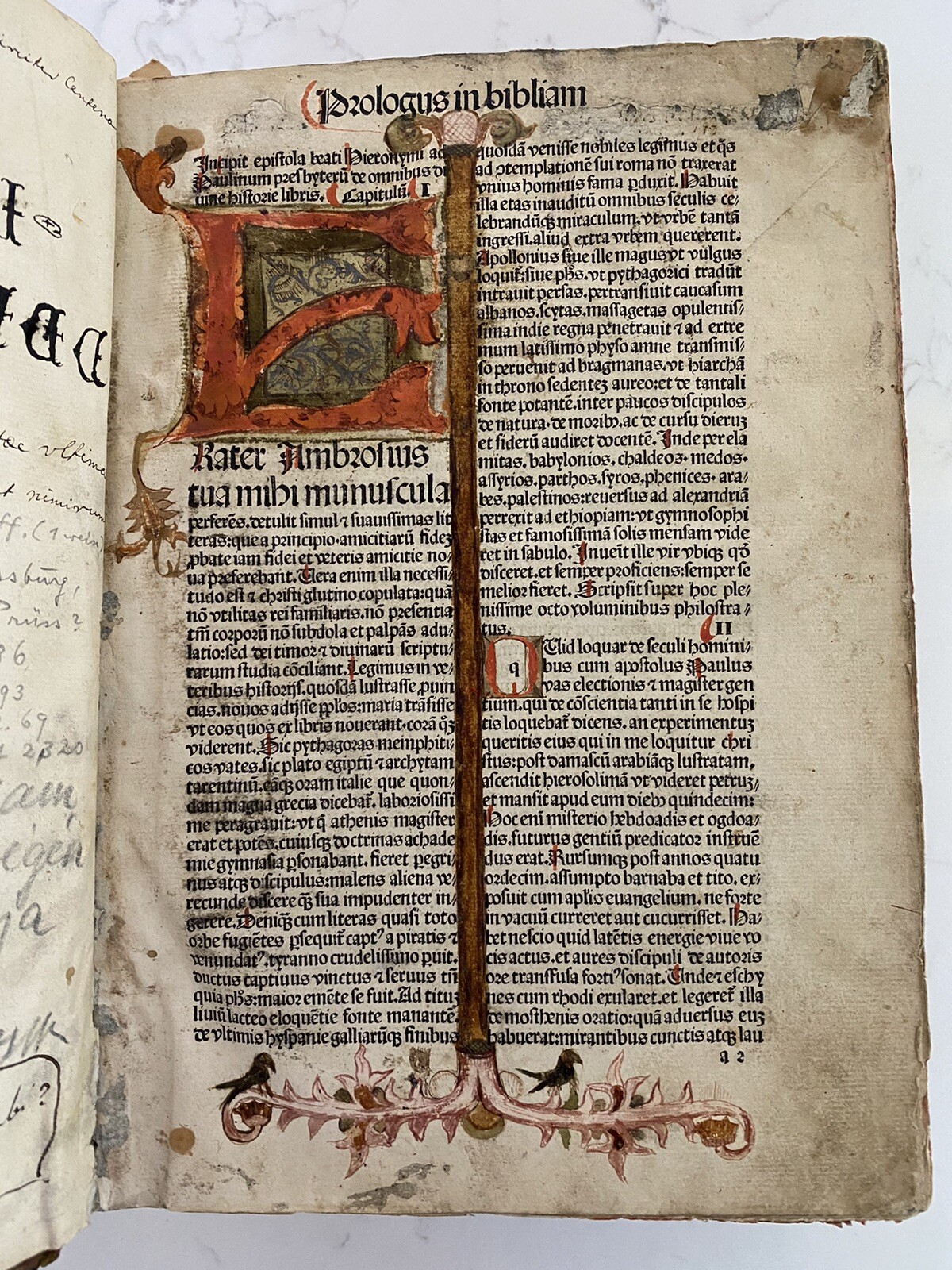 1486 Illuminated MEDIEVAL Bible RARE Manuscript VELLUM Fine Binding ...