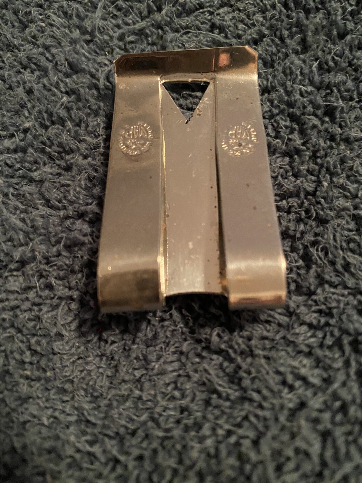 Money Clip Silver MAP Hecho En Mexico Round Aztec Head Abalone Stone ...