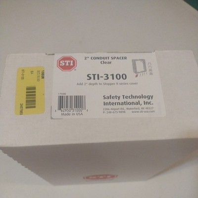 Safety Technology STI-3100 Conduit Spacer Clear 2" Depth For Stopper II ...