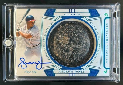 2025 National Treasures Andruw Jones Bat Barrel Ends Signatures Auto #1 ...