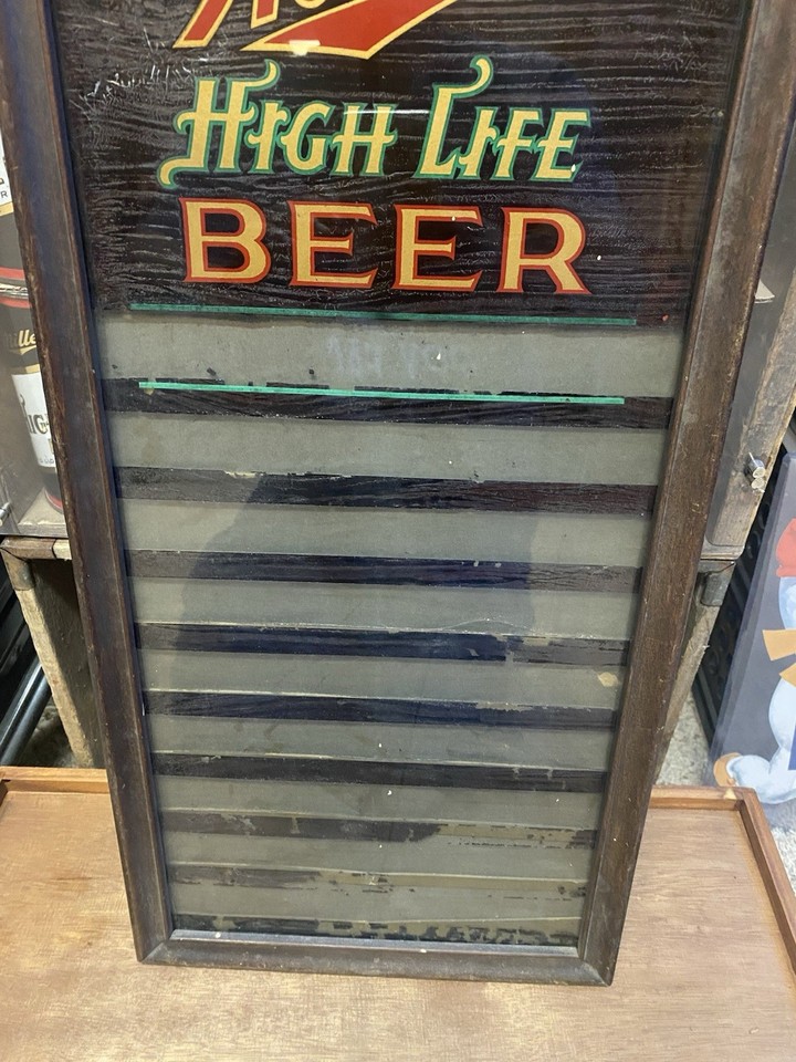 Miller Beer Sign Rare Miller Brewing Beer Reverse On glass Sign 1940s ...