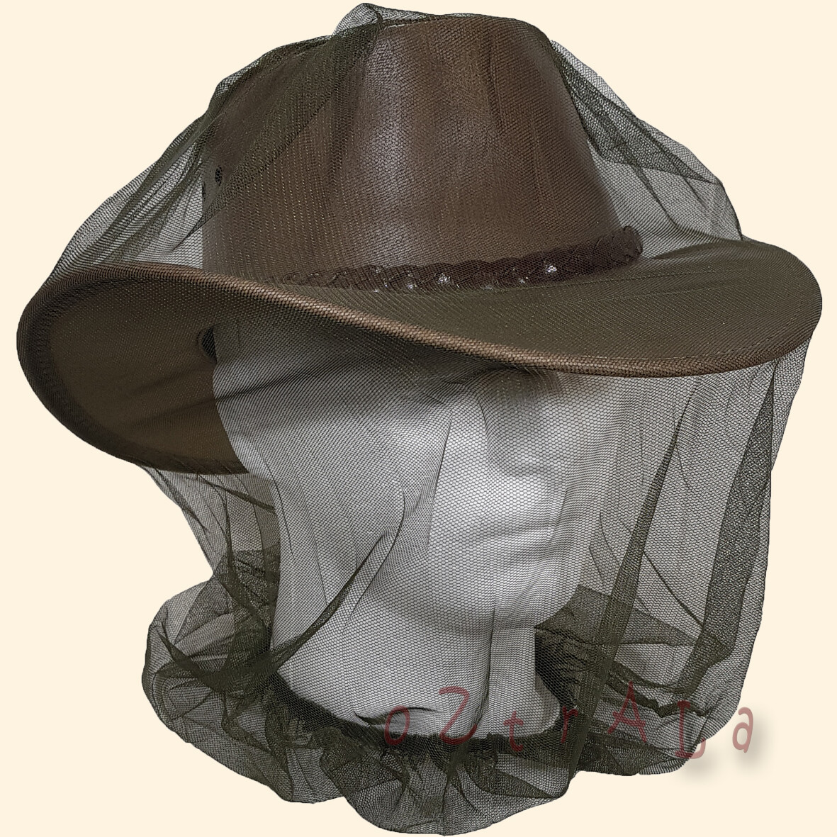 【oZtrALa】Hat NET Screen Fly INSECT Bug Camp Fishing Mosquito Mozzie Bee ...