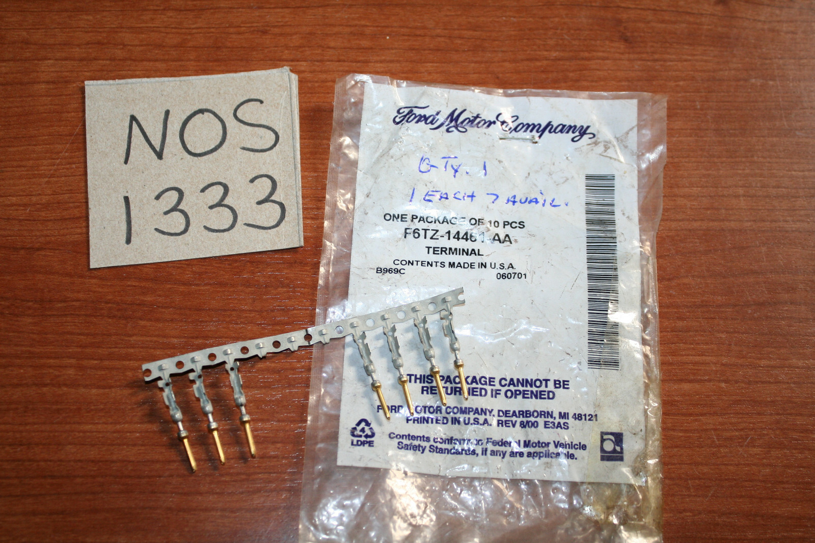 NOS Ford Replacement Wire Terminal Pin F6TZ-14461-AA E150-E450 F250 ...
