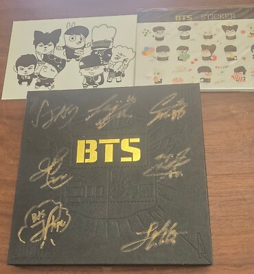 BTS - 2 COOL 4 SKOOL Debut album Autographed Signed + sticker kpop KOR ...