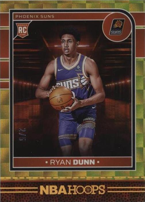2024-25 Panini Nba Hoops - Rookies Ryan Dunn #258 Yellow Checkerboard ...