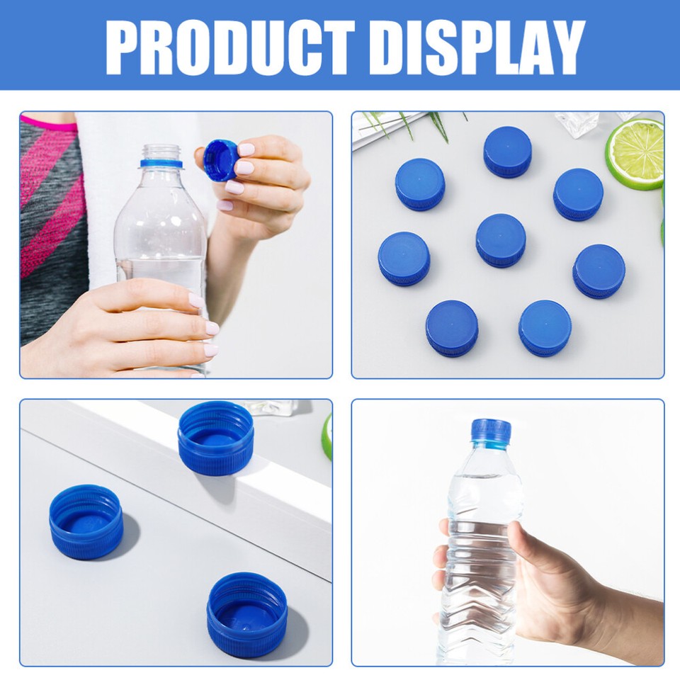 100 pcs Plastic Bottle Caps Water Bottle Lids Drinks Bottle Sealing ...