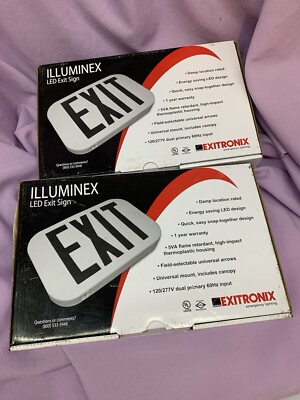 Brand New Illuminex LED Exit Signs! Price For Pair! Ships Right Away ...
