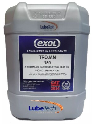 INDUSTRIAL EXTREME PRESSURE GEAR OIL ISO 150 20 LITRES PREMIUM EXOL ...