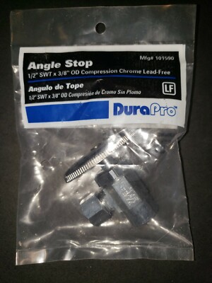 Durapro 101590 Angle Stop, 1/2 In. Swt X 3/8 In. Od Comp | eBay