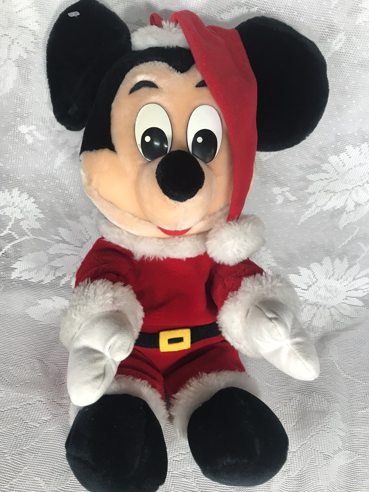 20" Mickey Mouse Santa Plush | eBay