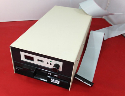 Dual floppy drive Gotek & 5.25" 40/80T DS for Acorn BBC & Master, mains ...
