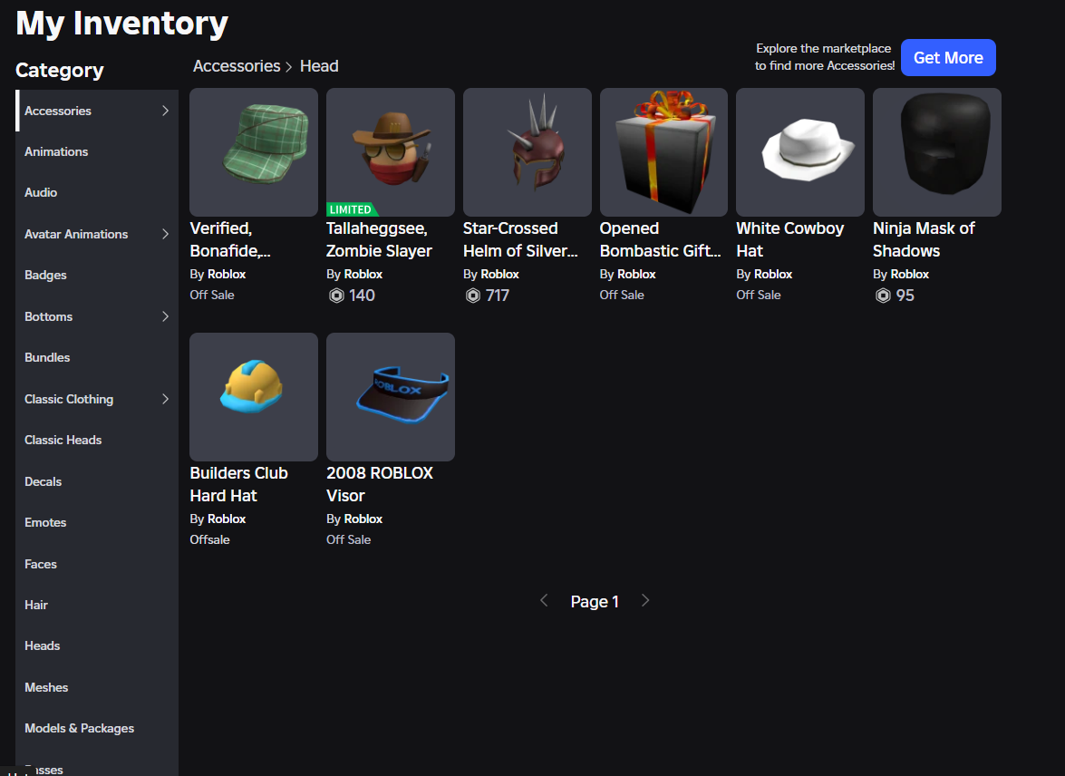 (READ DESC) Roblox 2008 RARE OFFSALES (White Cowboy Hat + Builders Club ...