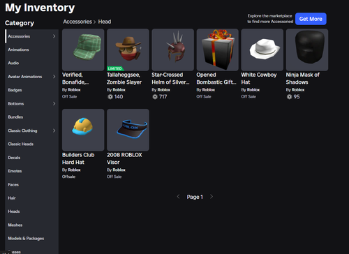 (READ DESC) Roblox 2008 RARE OFFSALES (White Cowboy Hat + Builders Club ...