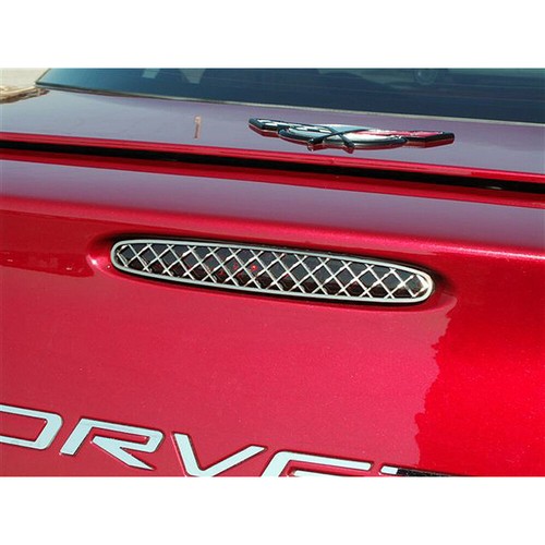 Polished Stainless Steel Laser Mesh 5th Brake Light Trim for 1997-2004 ...