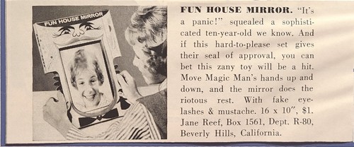 Fun House Mirror Magic Man's Hands Distort Reflection Vintage Print Ad ...