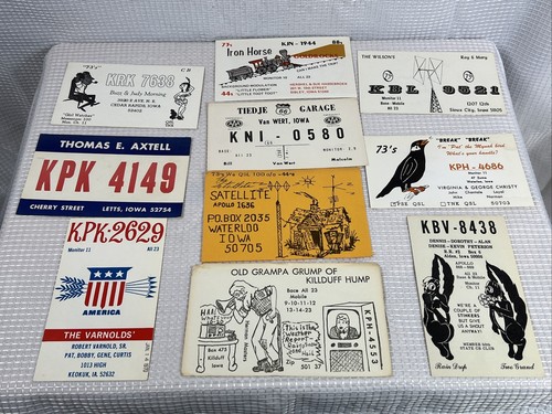 Vintage QSL Radio Cards Lot Amateur Radio QSL Cards Lot Iowa Amateur ...