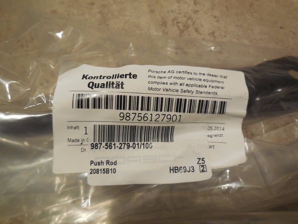 Porsche Boxster Push Rod For Convertible Top Transmission Pivot (L & R ...