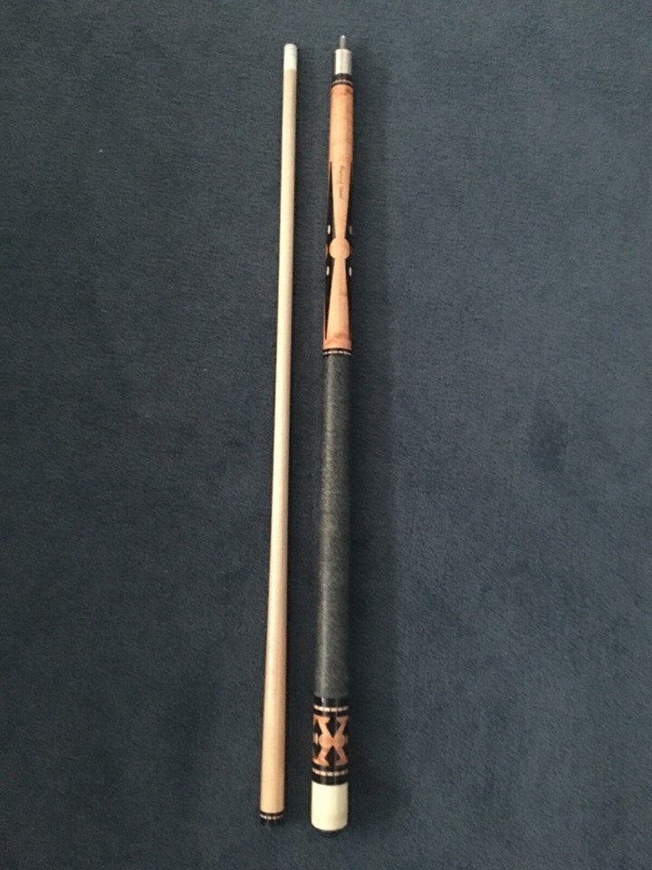 Pool Cue Raymond Calvert 1989 Signed 22oz maple and black with mother ...