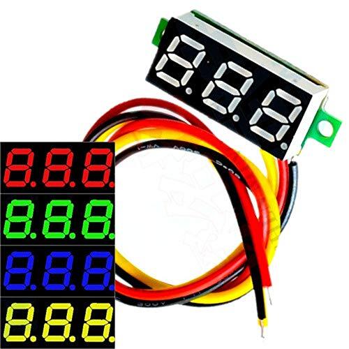 5-Pack Ultra-Small 0-100V DC 3-Wire Voltmeter LED Volt Meter Voltage ...