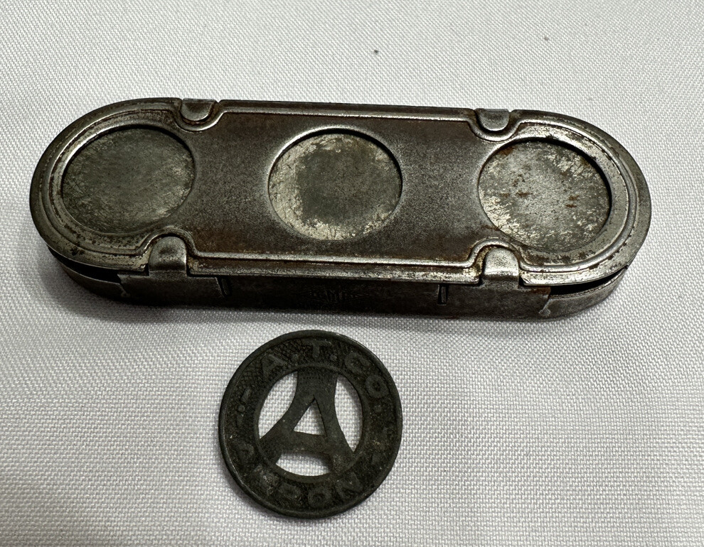 Vintage J.E. Mergott Co Trade Bus Token Coin Holder 1 Token For Akron ...