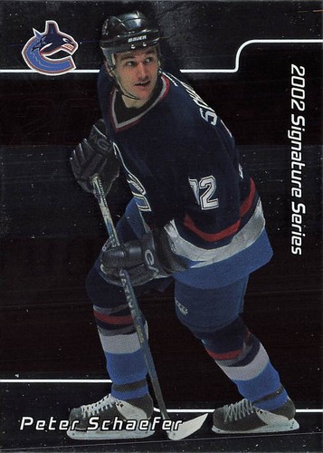 2001 Be a Player Signature Series #86 Peter Schaefer Vancouver Canucks ...