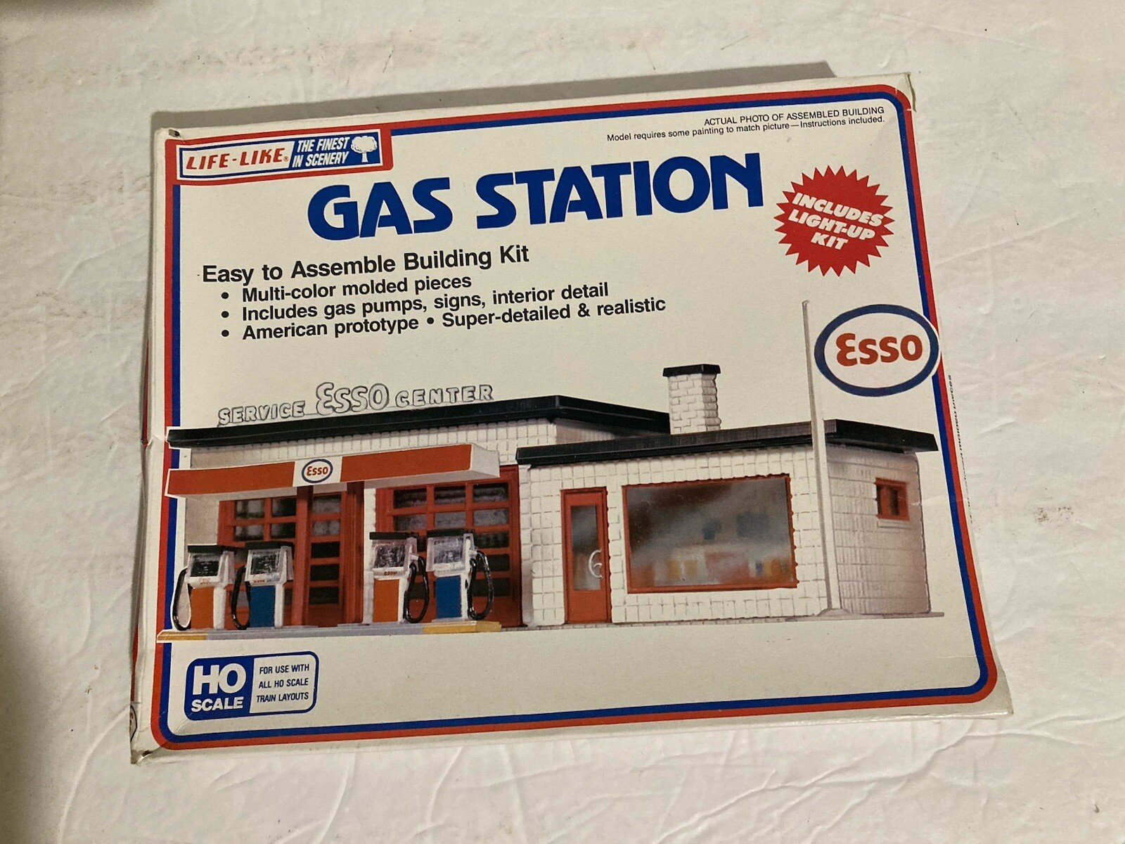 Esso Gas Station HO Scale # 1335 Model Building Kit Train | eBay