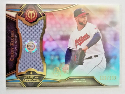 Corey Kluber 2016 Topps Tribute Stamp of Approval Jersey 126/199 ...
