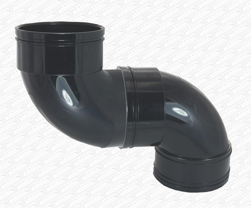 Solvent 110mm Soil Pipe Elbows Bends 90° SWAN NECK - Black Glued 4" ABS ...